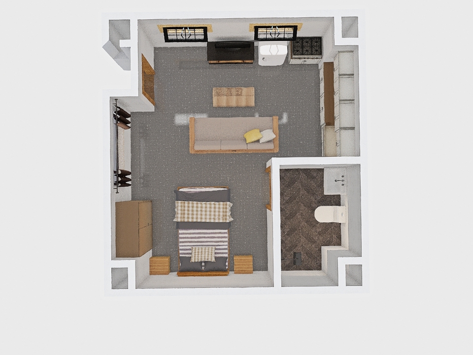 South B Caretaker bedsitter design ideas & pictures (30 sqm)-Homestyler