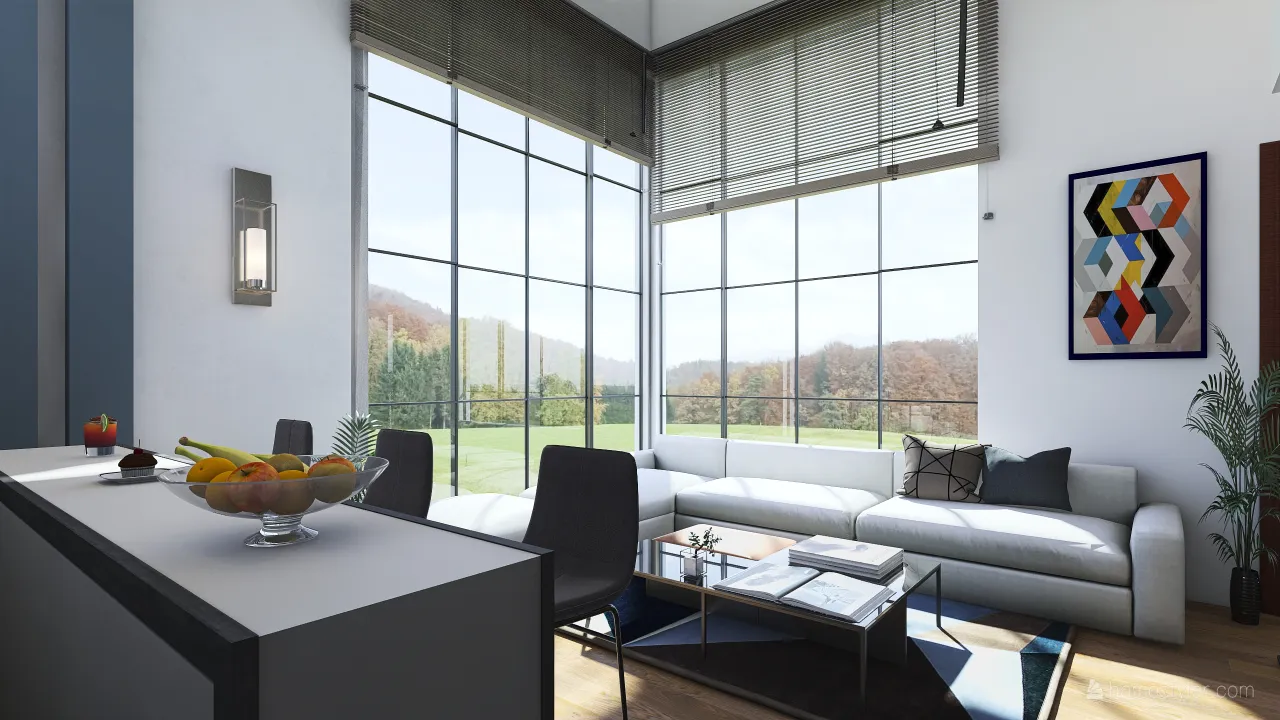 Contemporary Living Room with Loft created by RTchitect Studio on Homestyler